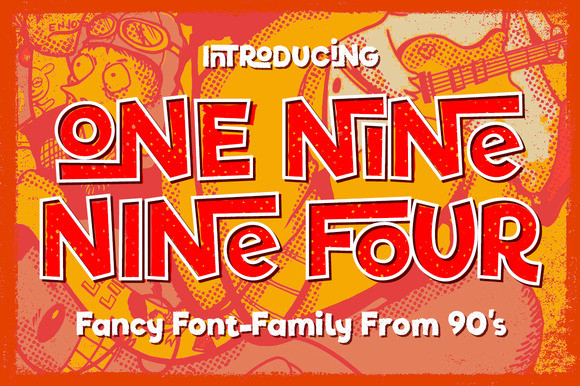 One Nine Nine Four Font - Free Font