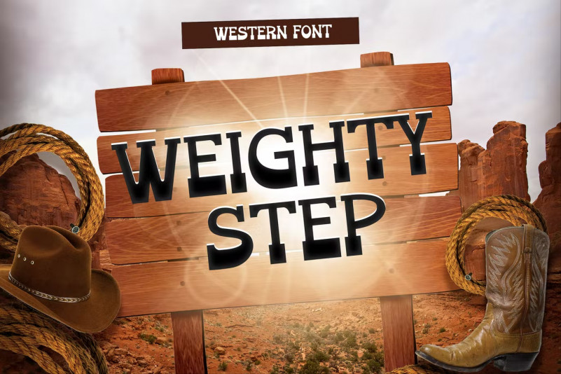 Weighty Step Font - Free Font