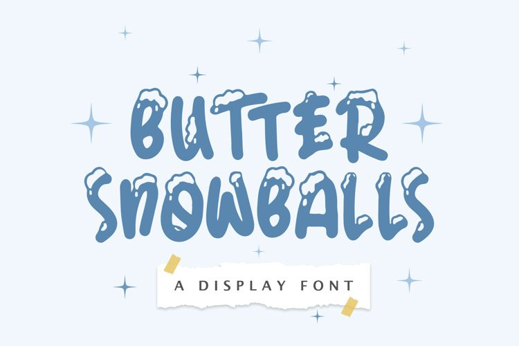 Butter Snowballs - Hand Drawn Winter Font - Free Font