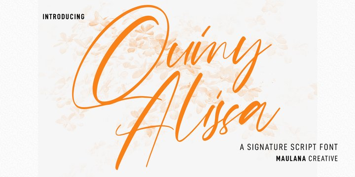 Quiny Alissa Font - Free Font