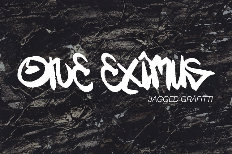 One Eximus - Jagged Grafitti Font - Free Font