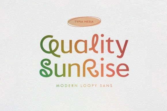 Quality Sunrise Font - Free Font