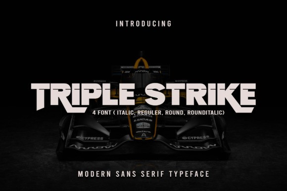 Triple Strike Font - Free Font