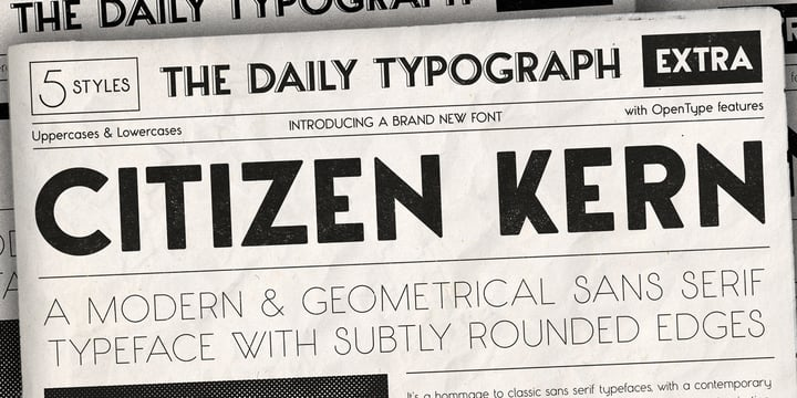 Citizen Kern Font Family - Free Font