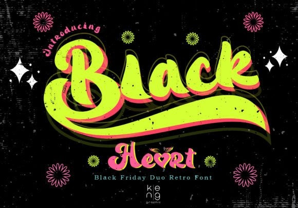 Black Heart Font - Free Font