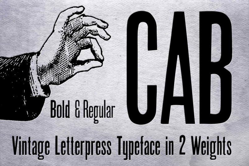 CAB Letterpress font - Free Font