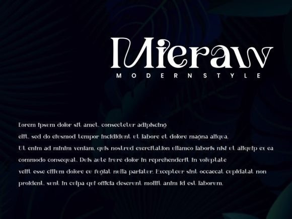 Mieraw Font - Free Font