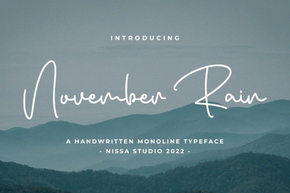 November Rain Font - Free Font