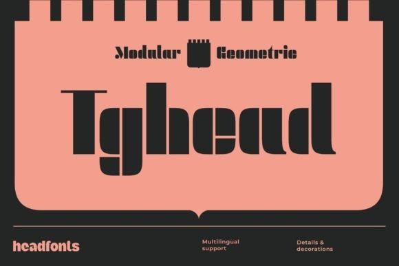 Tghead Geometric and Modular Font - Free Font