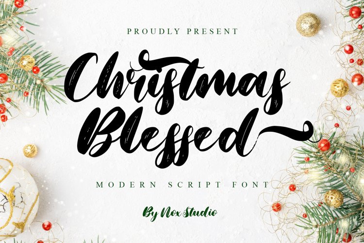 Christmas Blessed Font - Free Font
