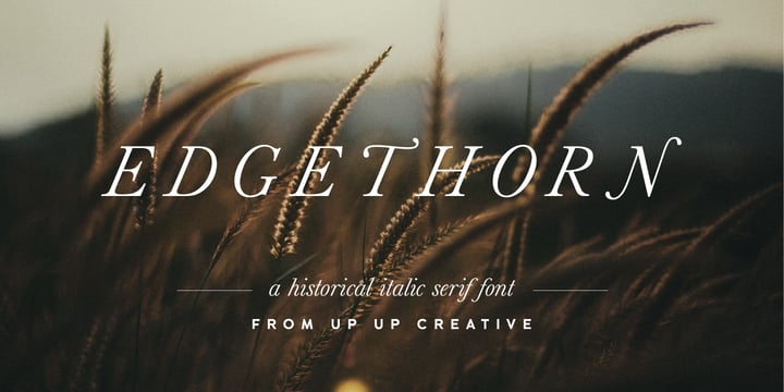 Edgethorn Font - Free Font