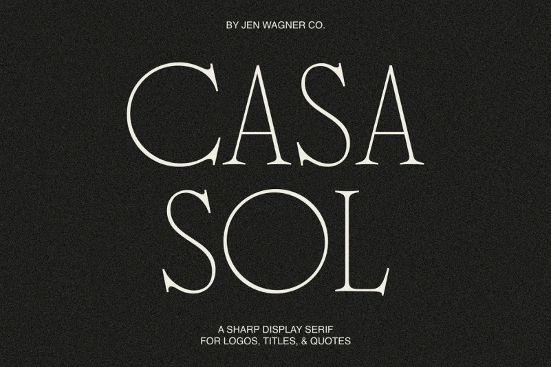 Casa Sol - Sharp Display Serif - Free Font