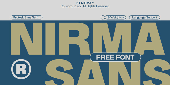 KT Nirma Font Family - Free Font