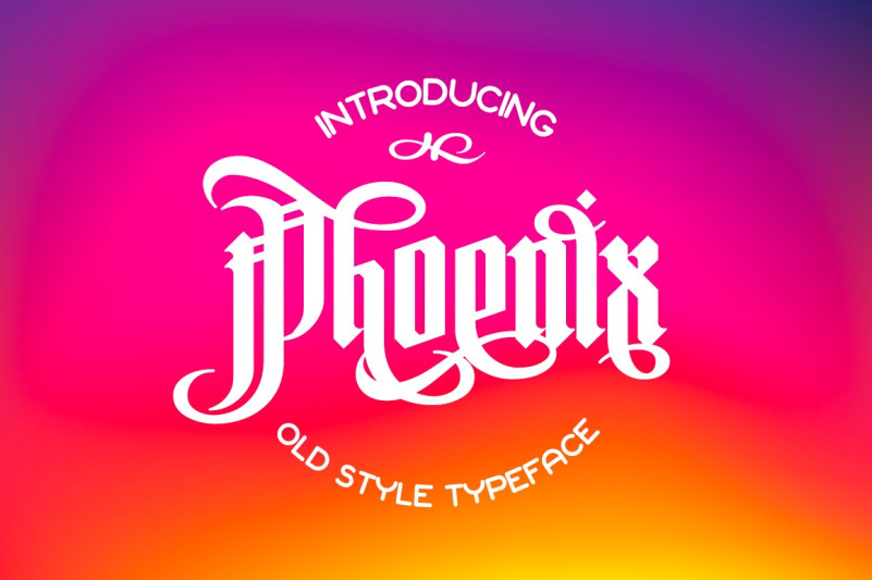Phoenix gothic font - Free Font