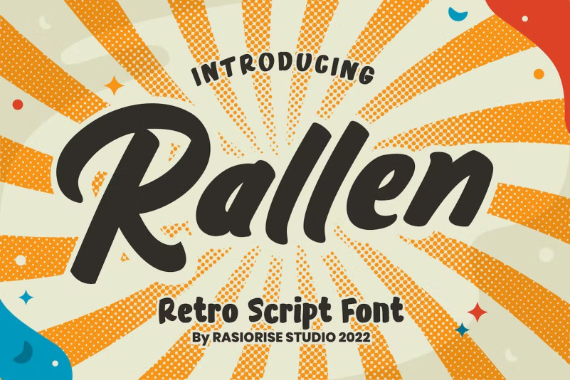 Rallen - Retro Script Font - Free Font