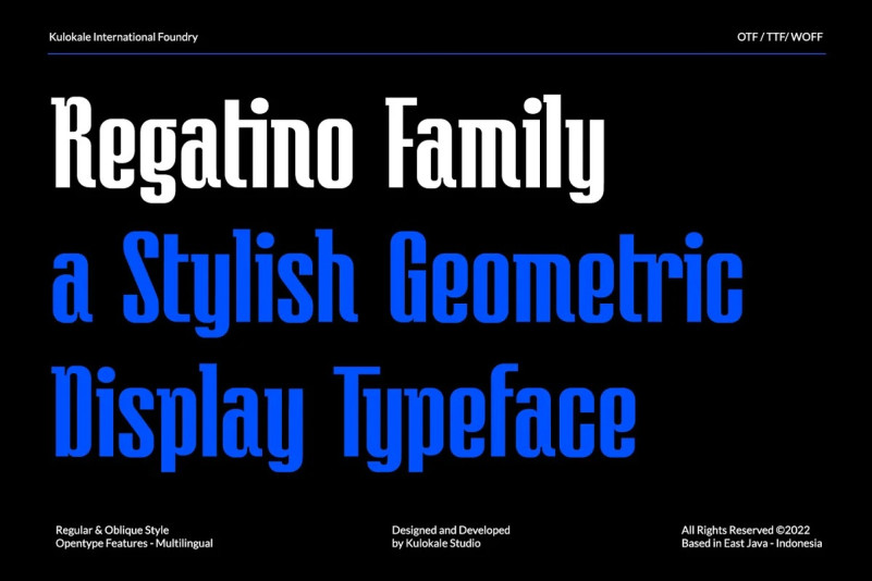 Regatino Geometric Display Font - Free Font