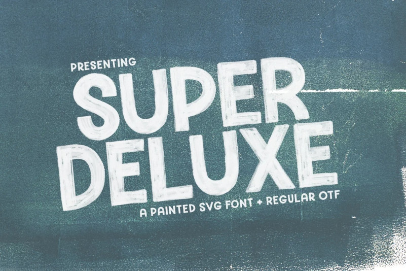 Super Deluxe Sans + SVG Version - Free Font