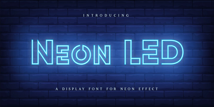 Neon LED V2 Font Family - Free Font
