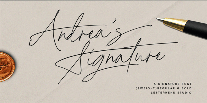 Andreas Signature Font Family - Free Font
