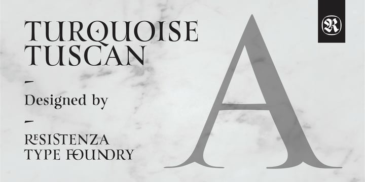 Turquoise Tuscan Font - Free Font