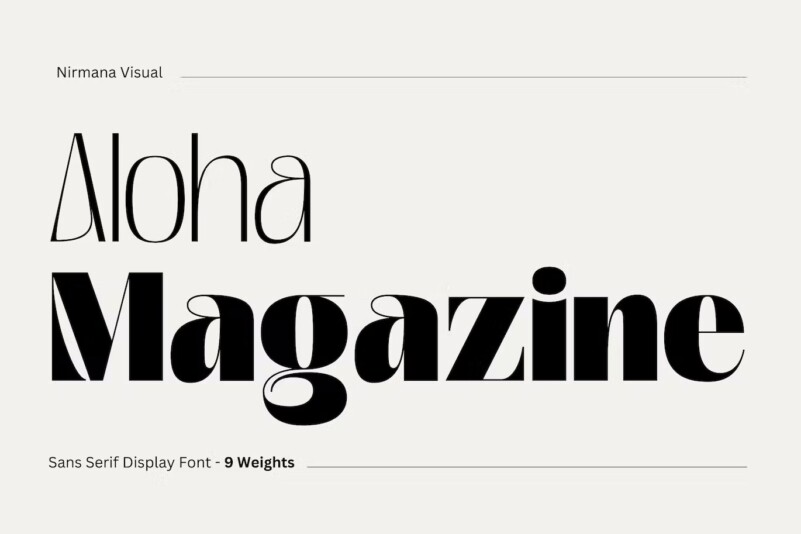 Aloha magazine logo font - Free Font