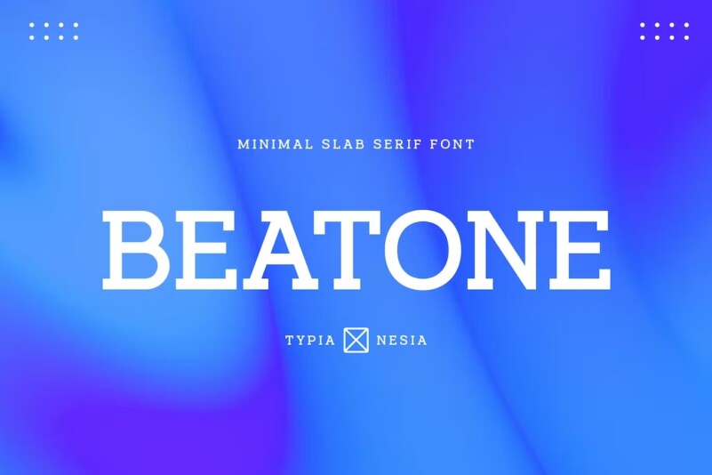 Beatone - Modern Clean Slab Serif Logo Font - Free Font
