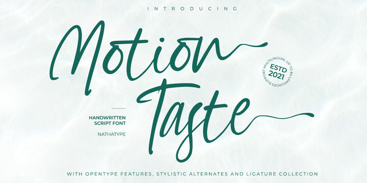 Motion Taste Font - Free Font