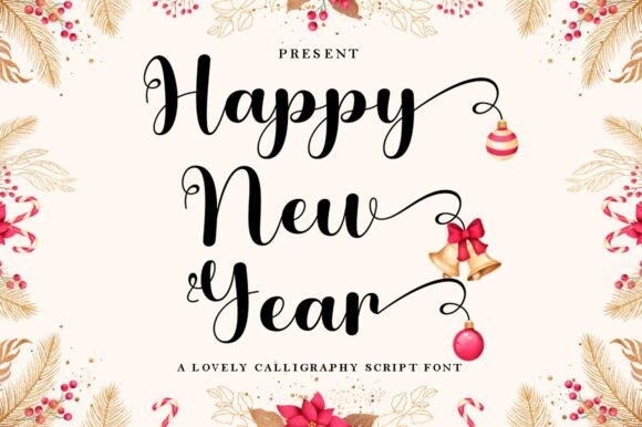 Happy New Year Font - Free Font