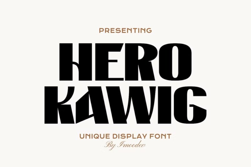 Hero Kawig - Thick Modern Font - Free Font