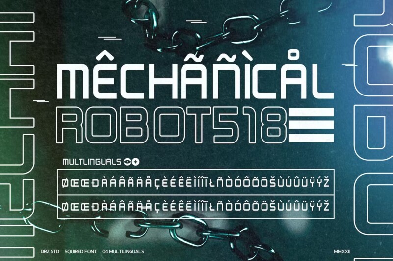 Squired - Modern Techno Font - Free Font