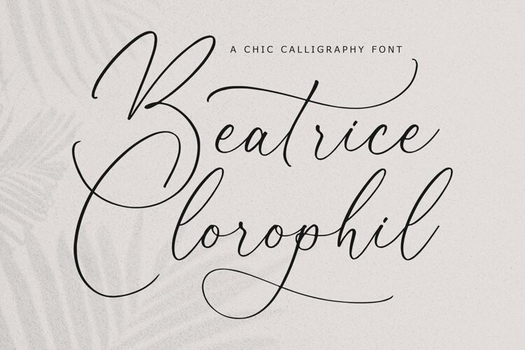 Beatrice Clorophil Font - Free Font