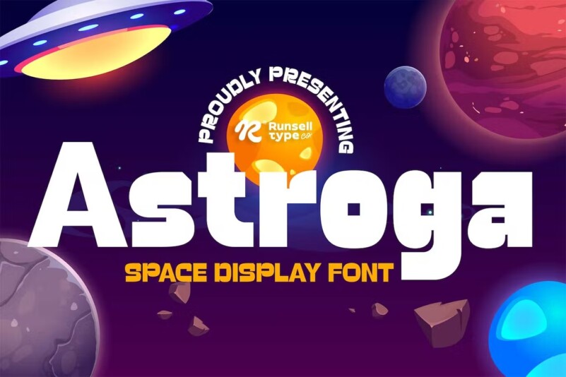 Astroga - Space Futuristic Font - Free Font