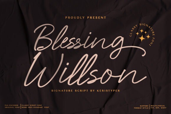 Blessing Willson Font - Free Font
