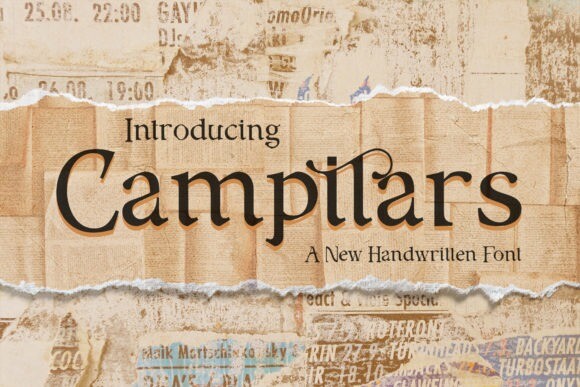 Campilars - Handwritten Serif font - Free Font