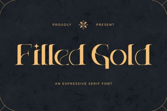 Filled Gold Font - Free Font