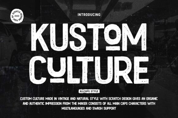 Kustom Culture Font - Free Font