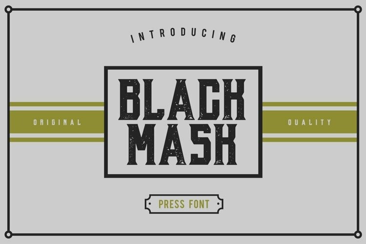 Black Mask Font - Free Font
