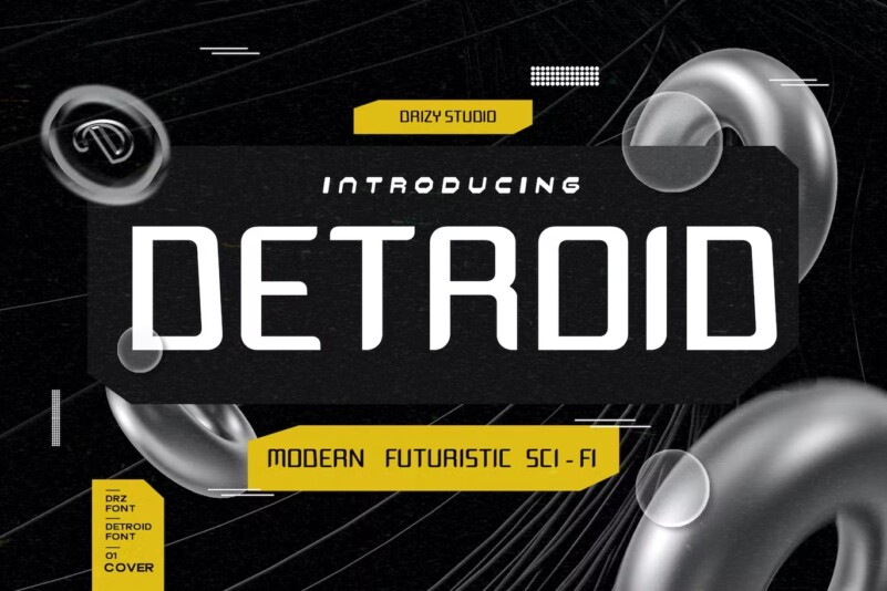 Detroid - Modern Futuristic Font - Free Font