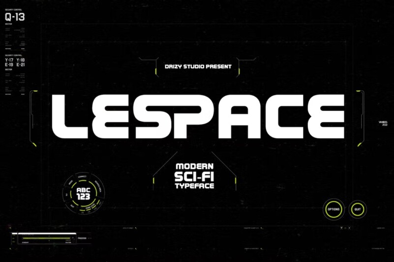 Lespace - Modern Sci-Fi Font - Free Font