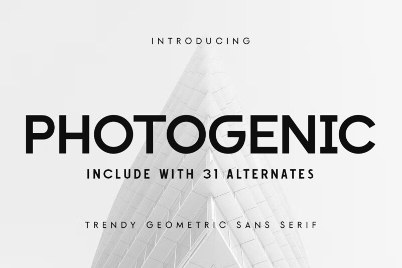 Photogenic - Trendy Geometric Sans Serif - Free Font