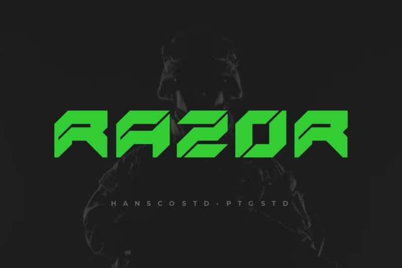 Razor font - Free Font