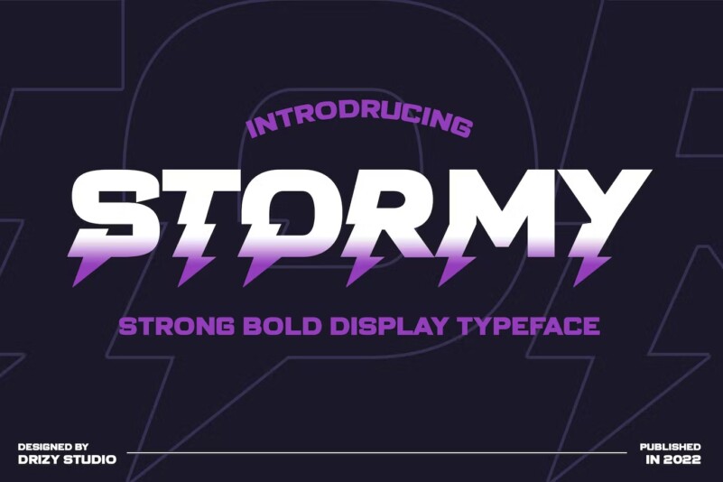 Stormy - Strong Bold Typeface - Free Font