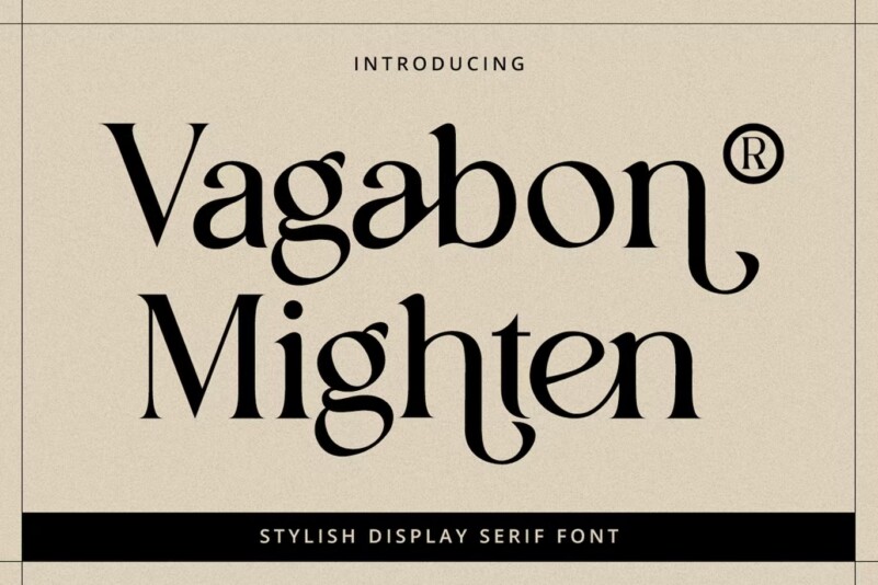 Vagabon Mighten- Display Serif Font - Free Font