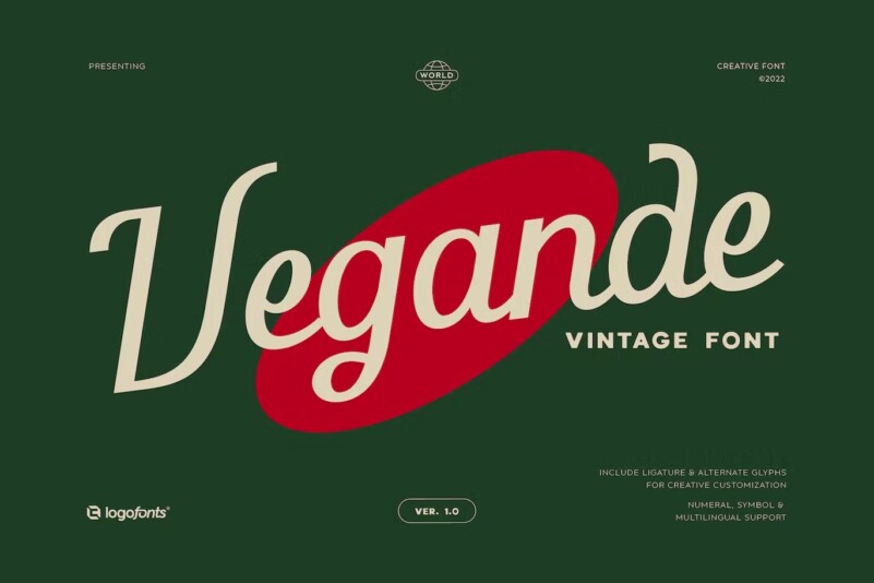 Vegande - Vintage Font - Free Font