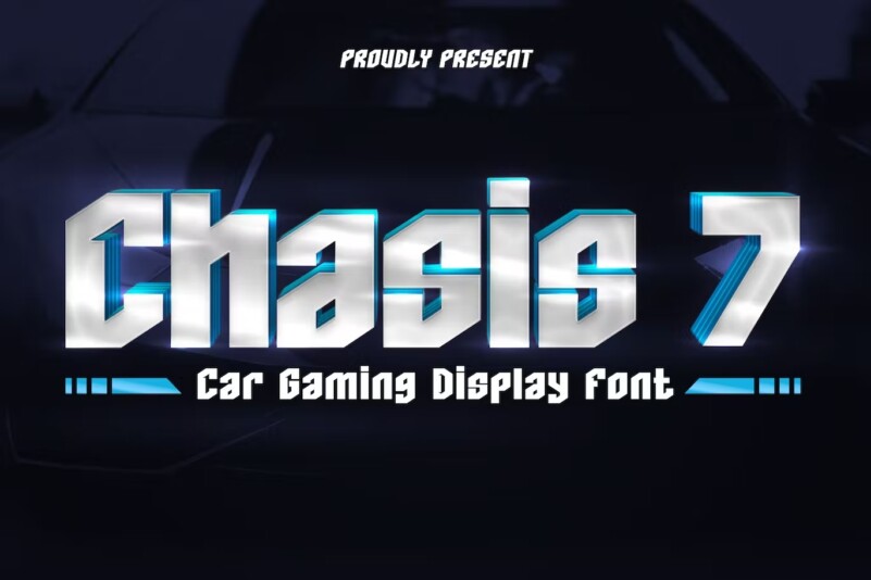 Chasis7 - Car Racing Gaming Font - Free Font