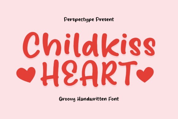 Childkiss Heart Groovy Handwritten Font - Free Font