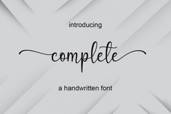 Complete Font - Free Font