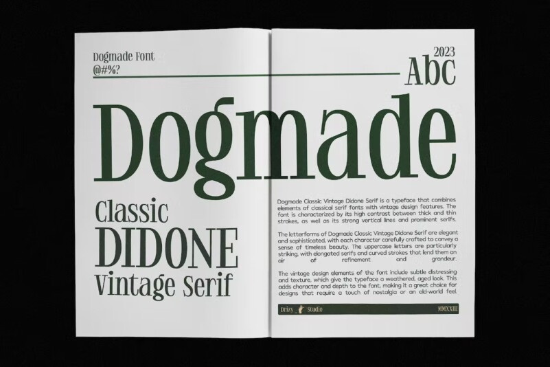 Dogmade - Vintage Didone Font - Free Font