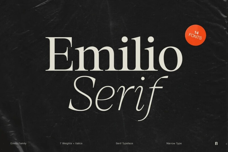 Emilio Serif Family (14 fonts) - Free Font