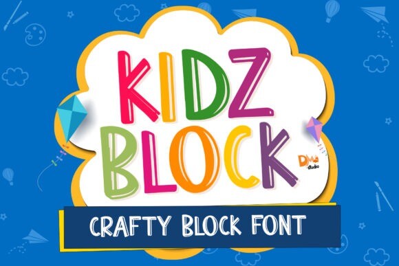 KIDZ BLOCK - crafty block font - Free Font